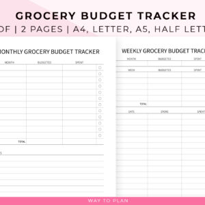Grocery budget tracker to plan and track your weekly or monthly grocery ...