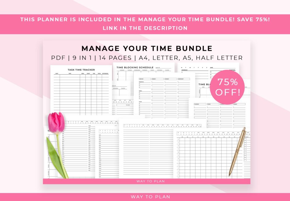 5 minute planner to gain control over your time and achieve more in a ...