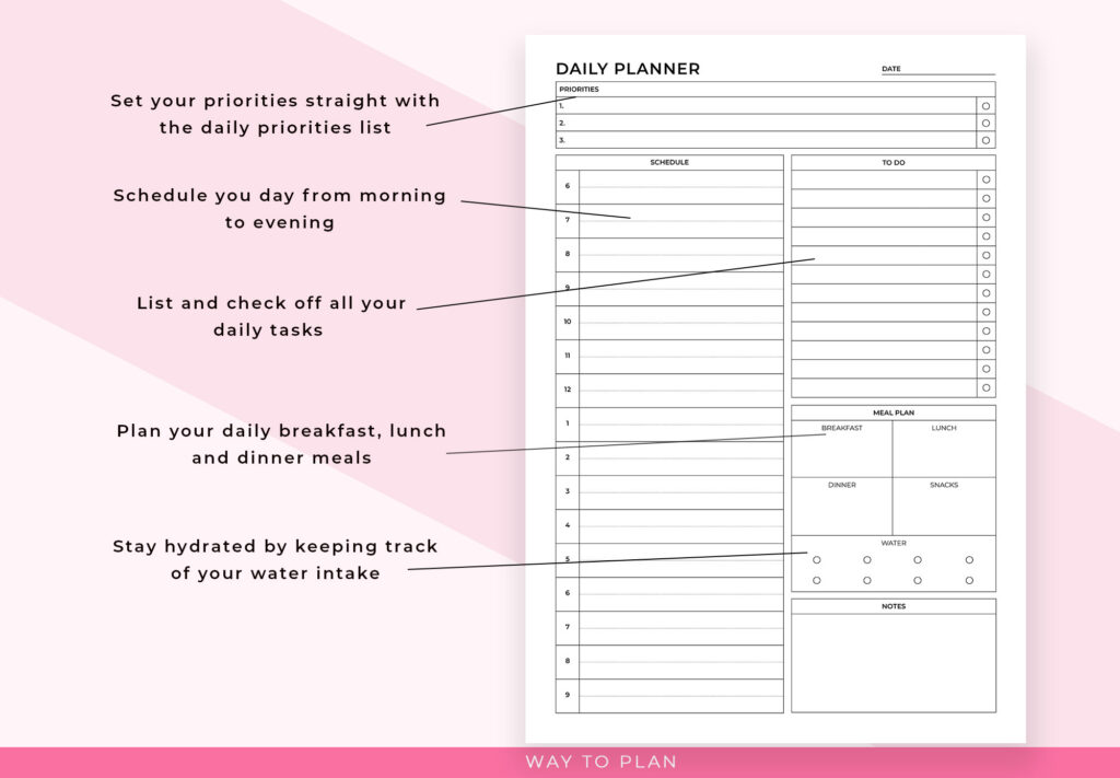 Student daily planner printable to easily plan your days and get the ...