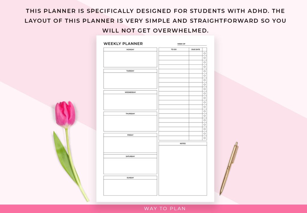 ADHD Student Planner: Stay Organized and Focused - Way To Plan