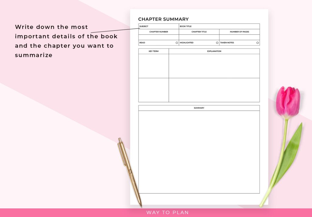 Book chapter summary template to prepare effectively for exams - Way To ...