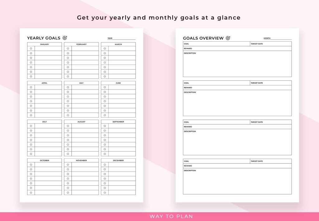 Goal planner printable to create your own goal plan and achieve it ...