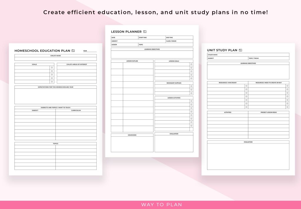 Homeschool Planner Printable 2024-2025 to take charge of your ...