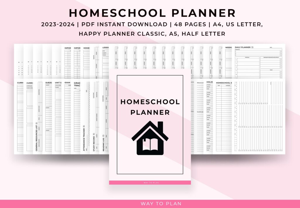 Homeschool Planner Printable 2024-2025 to take charge of your ...