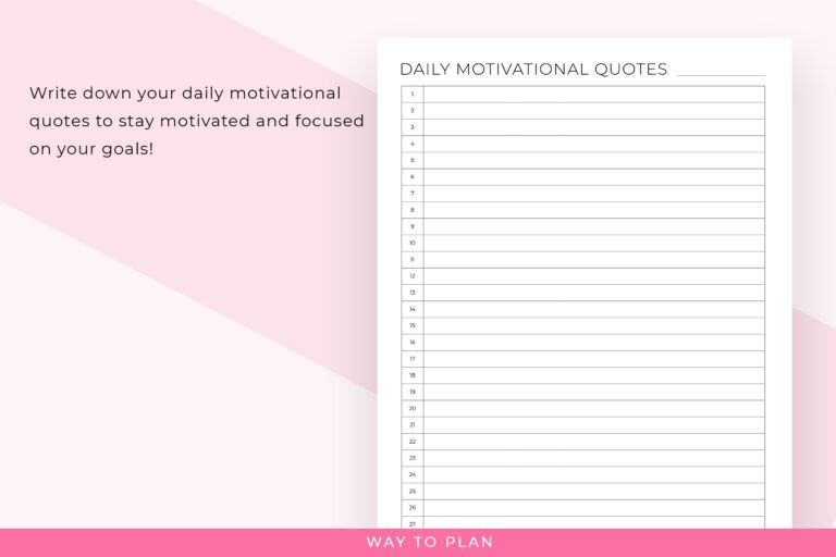Daily motivational quotes diary to encourage you to stay motivated and ...