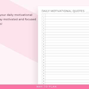 Daily motivational quotes diary to encourage you to stay motivated and ...