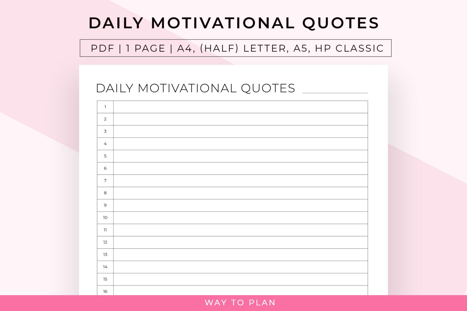 Daily motivational quotes diary to encourage you to stay motivated and ...