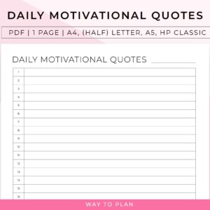 Daily motivational quotes diary to encourage you to stay motivated and ...