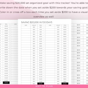 20k savings challenge to get started on saving 20,000 dollars - Way To Plan