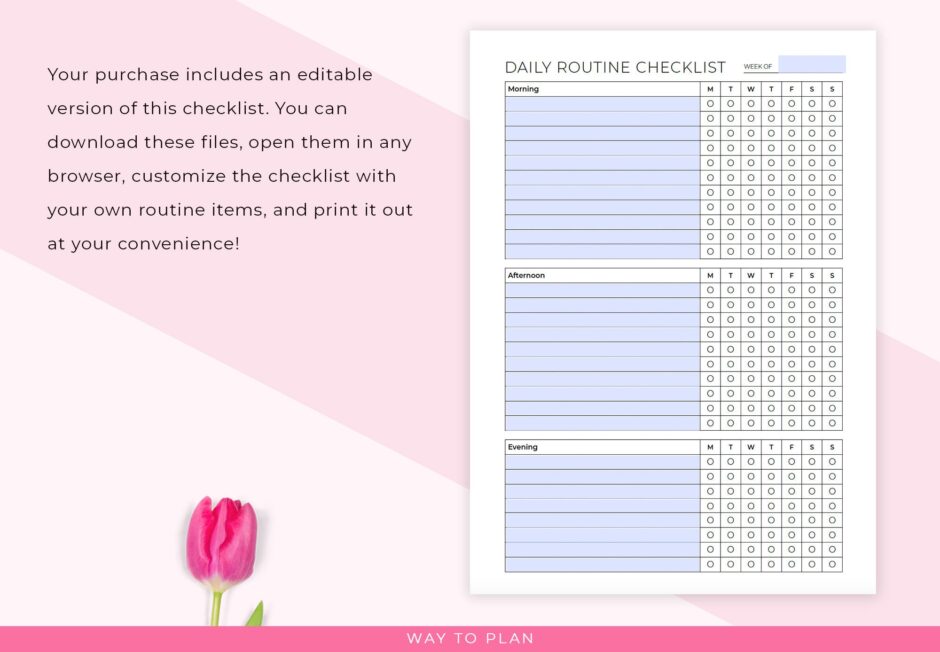 Daily routine checklist to stay on track of your daily routines - Way ...