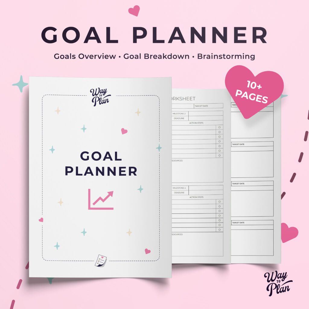 Goal planner printable to create your own goal plan and achieve it ...